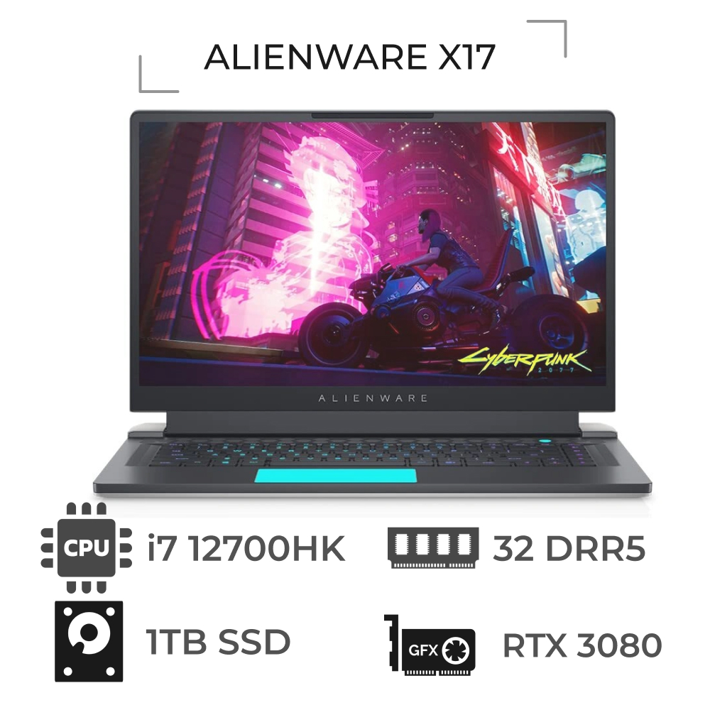 لپ تاپ اپن باکس دل مدل DELL ALIENWARE X17 16GB RTX 3080TI پردازنده i7 ...