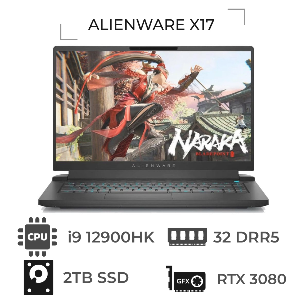 لپ تاپ اپن باکس دل مدل DELL ALIENWARE X17 16GB RTX 3080TI پردازنده i9 ...